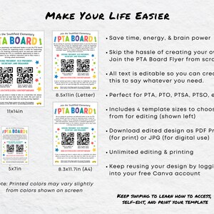 Editable Join PTA PTO Board Flyer Template: Canva Recruitment (digital ...
