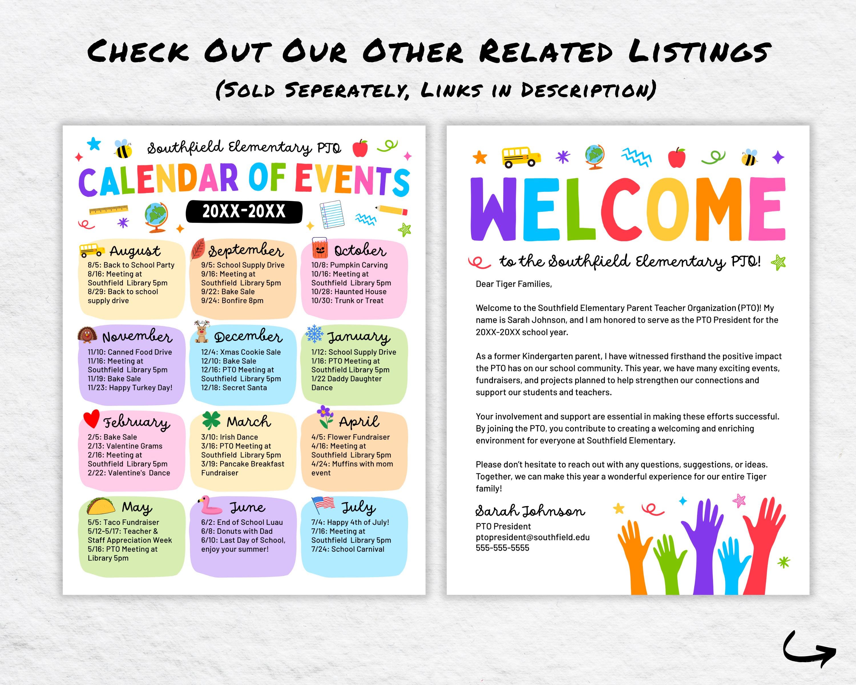 Editable PTA PTO Meeting Flyer | Canva Parent Group Invitation Template ...