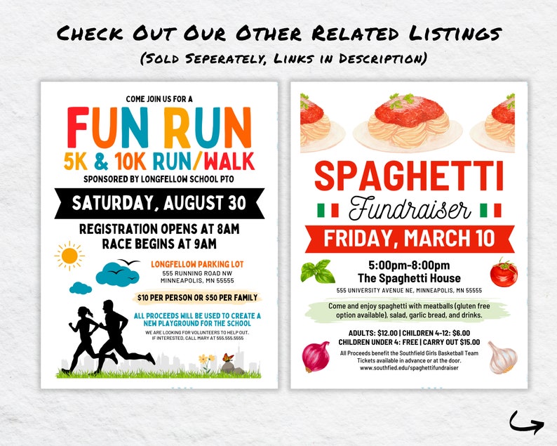 Editable Color Run Flyer Printable, Colorful 5k 10k Run Walk Invitation ...
