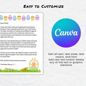 Editable Easter Bunny Letter Printable for PTA PTO Easter Egg ...