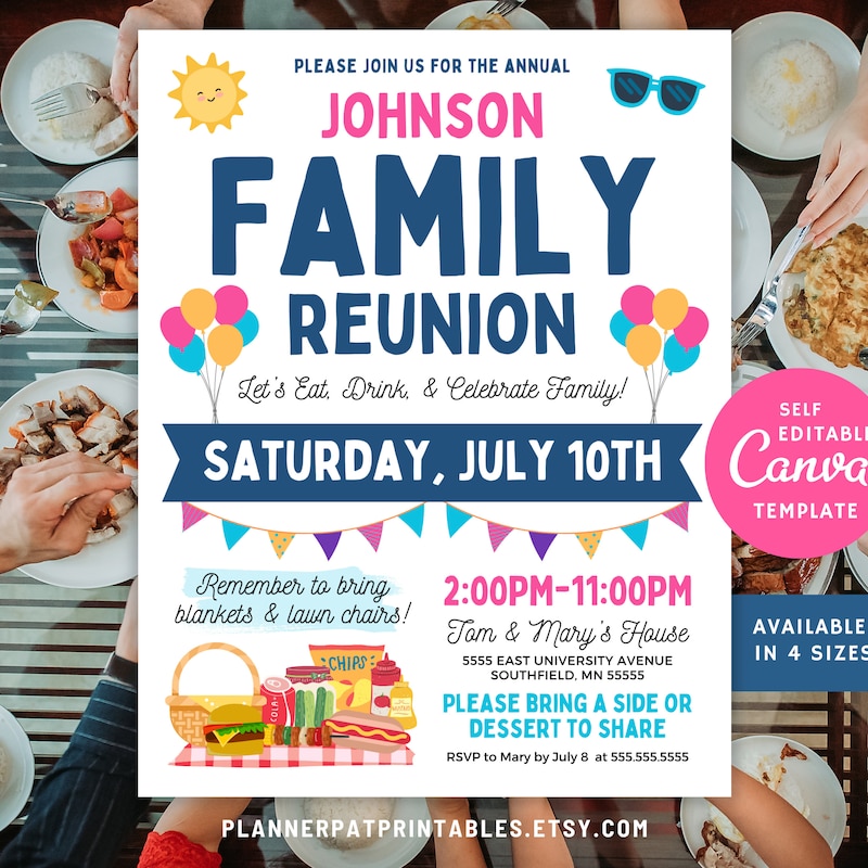 Family Reunion Flyer - Etsy