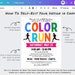 Editable Color Run Flyer Printable, Colorful 5k 10k Run Walk Invitation ...