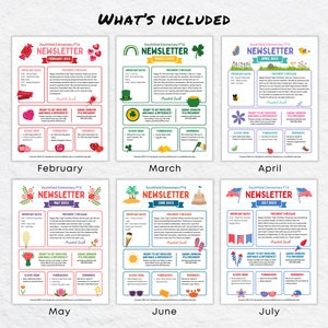 Editable PTA PTO Newsletter Bundle | 12 School Communication Canva ...