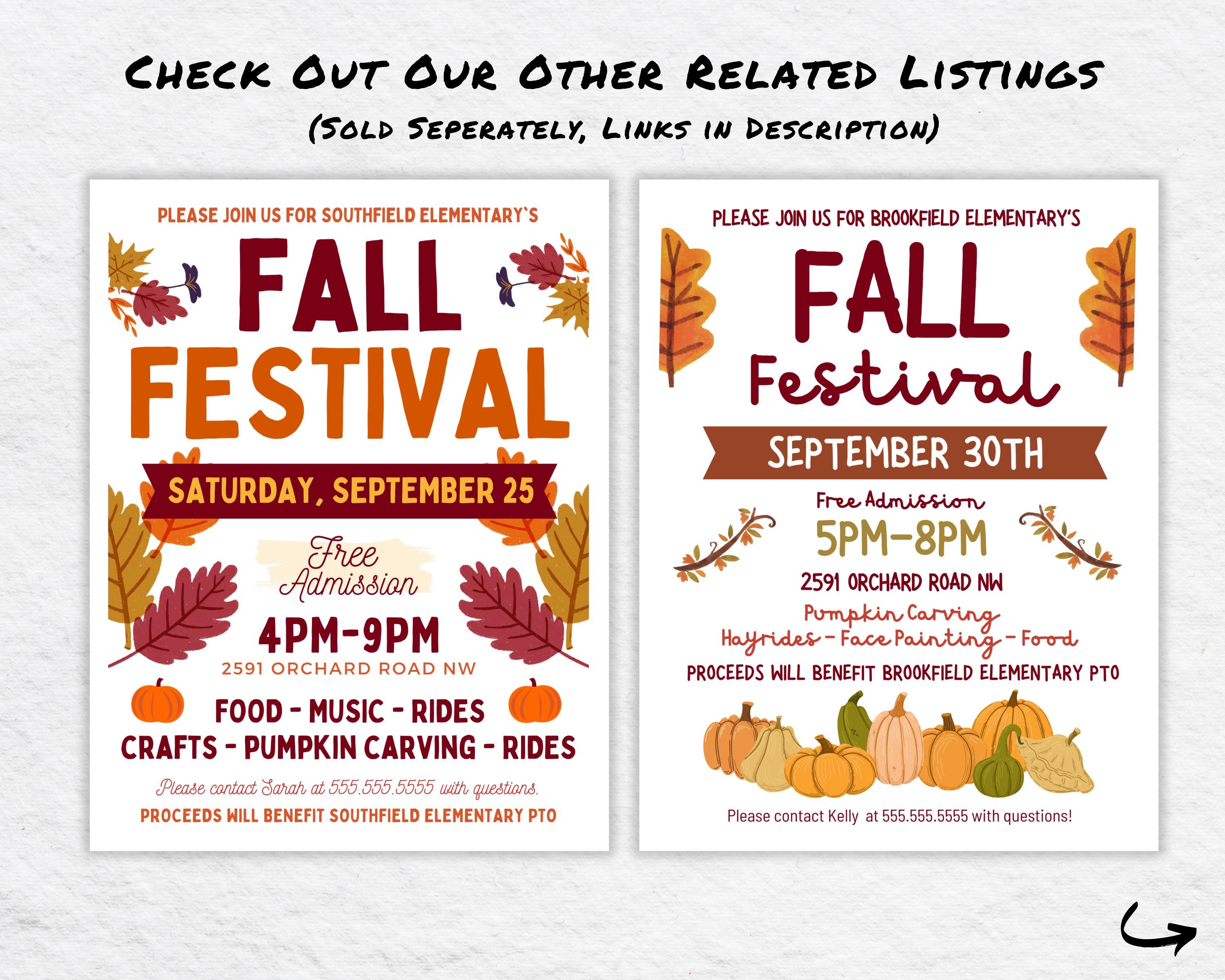 Editable Fall Concession Stand Menu Template: Printable Sign (canva ...