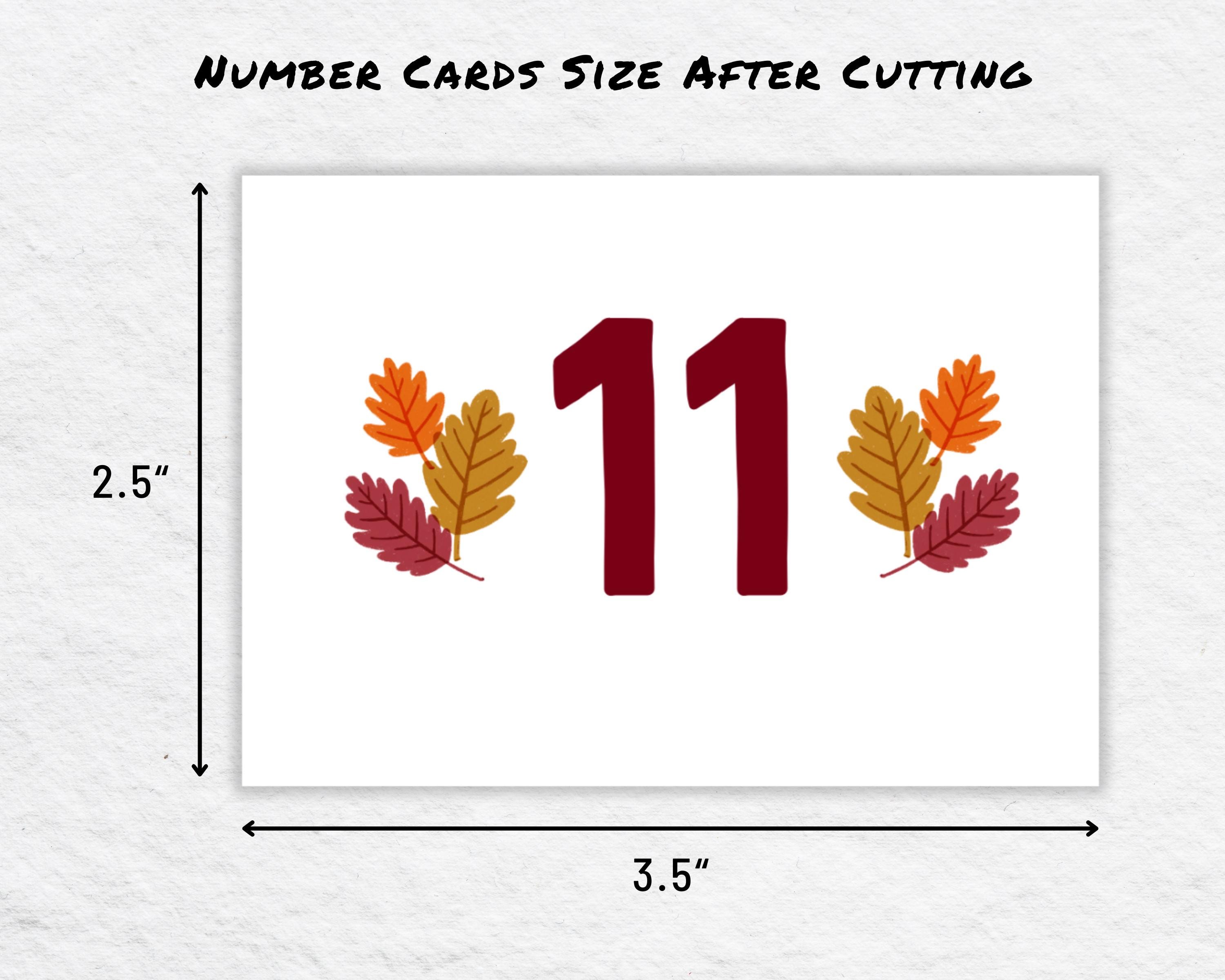 Printable Fall Cook off Numbers Cards, Non-editable Chili Soup BBQ ...
