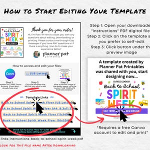 Editable Spirit Week Flyer Template: Back to School Theme Days (canva ...