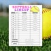 Editable Softball Line up Roster and Batting Order DIY Canva Template ...