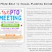 Editable PTA PTO Meeting Flyer | Canva Parent Group Invitation Template ...