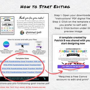 Editable PTA Fundraiser Flyer Template: Donation Goal Tracker (canva ...