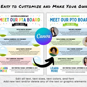 Editable Meet the PTA Flyer Template: School PTO Introductions (digital ...