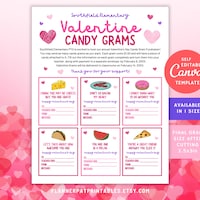 Valentine's Day Flower Grams Flyer With Tags - Etsy