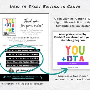 Editable Join the PTA Poster W/qr Code Canva Template, Recruitment ...