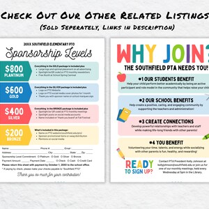 PTO PTA Fundraising Tracker Flyer Canva Template, Fundraiser Summary ...