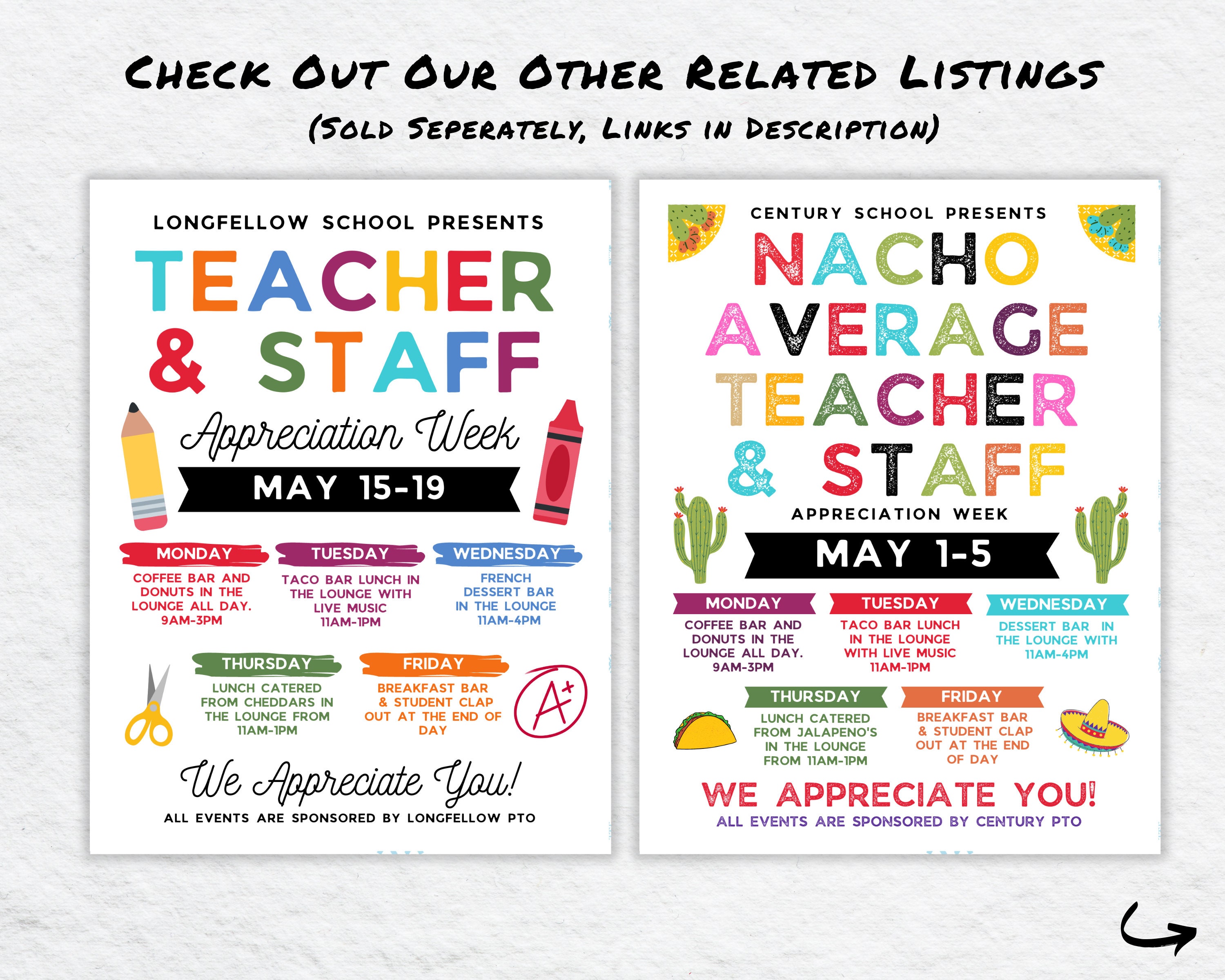 Editable Teacher Luncheon Invitation Canva Template, DIY School ...