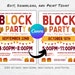 Fall Block Party Flyer Editable Template for Autumn Neighborhood Party ...