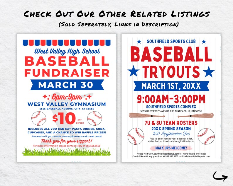 Baseball Concession Stand Menu: Editable Food Sign (canva Download) - Etsy