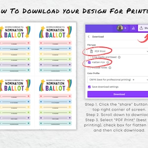 Editable PTO PTA Elections Ballot Template, Board Member Nomination ...