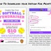 Editable Softball Fundraiser Flyer Template: Canva Raffle Poster ...