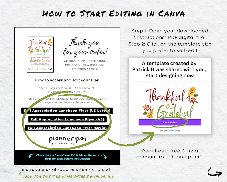 Editable Fall Appreciation Flyer, Thanksgiving Luncheon Invite (canva ...