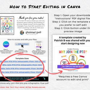 Editable PTO PTA Infographic Flyer | Canva Recruitment Poster Template ...