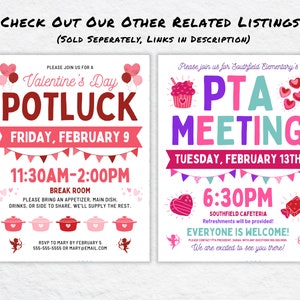 Editable February Newsletter Template, Canva Valentines PTO PTA School ...