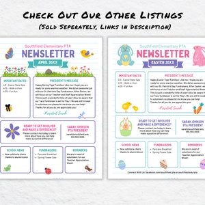 Editable Spring PTA Meeting Flyer Template, PTO PTA April News, Canva ...