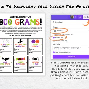Editable Halloween Boo Grams Canva Template: School Fundraiser (digital ...