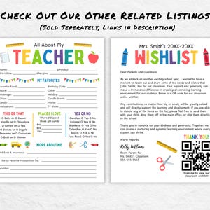 DIY Teacher Classroom Volunteer Form Printable Letter - Editable Parent ...