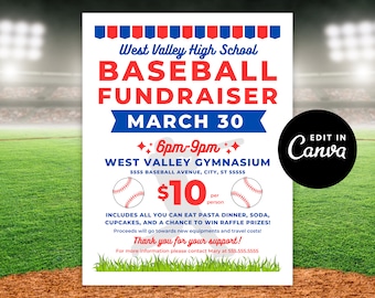 Raffle Flyer Canva Template. - Etsy