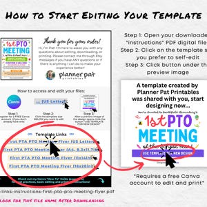 Editable PTA PTO Meeting Flyer | Canva Parent Group Invitation Template ...