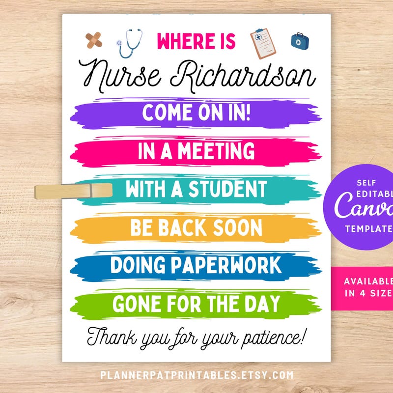 Nurse is Where Door Sign - Etsy