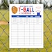 Editable T-ball Schedule Template Printable T-ball Game - Etsy