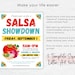 Editable Salsa Showdown Flyer Canva Template, Salsa Contest Invite ...