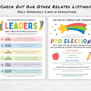 Editable PTO PTA Elections Ballot Template, Board Member Nomination ...