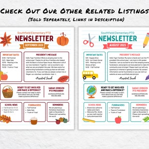 Editable July Newsletter Template, PTO PTA 4th of July Newsletter Canva ...