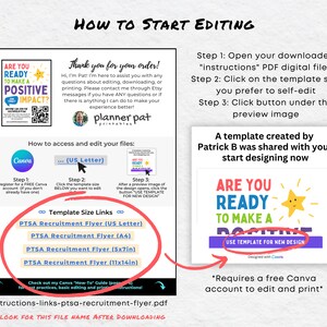 Editable PTSA Recruitment Flyer Canva Template (digital Download) - Etsy