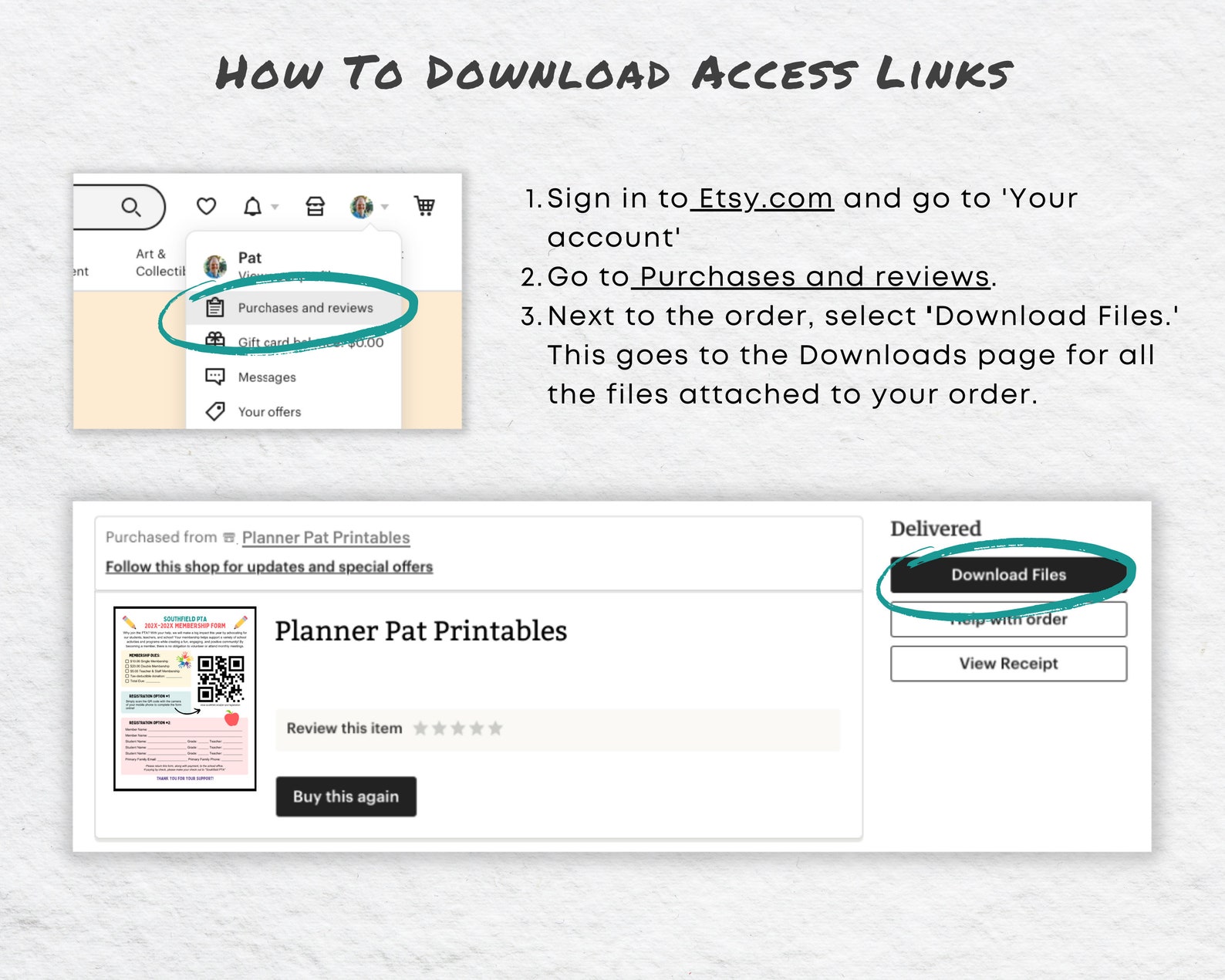 PTA Membership Form Editable Template for Volunteer Registration - Etsy