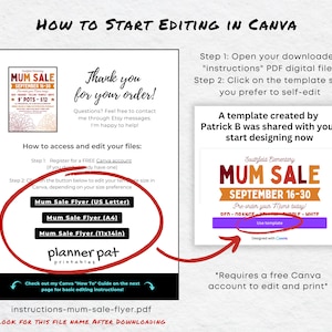 Editable Fall Mum Sale Flyer Template, School Fundraiser, Canva - Etsy ...