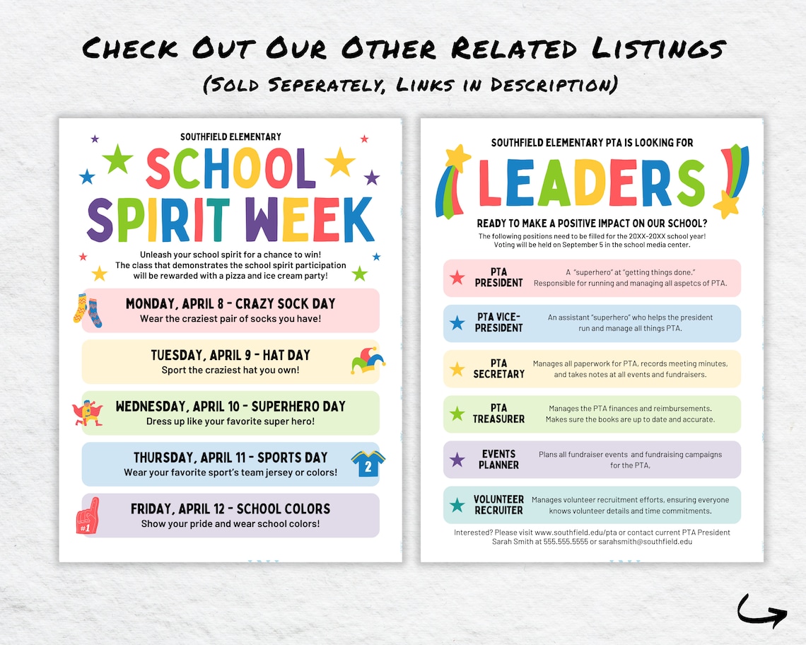 Editable PTA PTO Elections Volunteer Board Member Flyer Template (canva ...