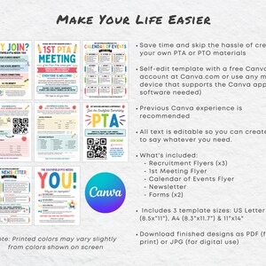 Editable PTA PTO Template Bundle | School Recruitment Flyers ...