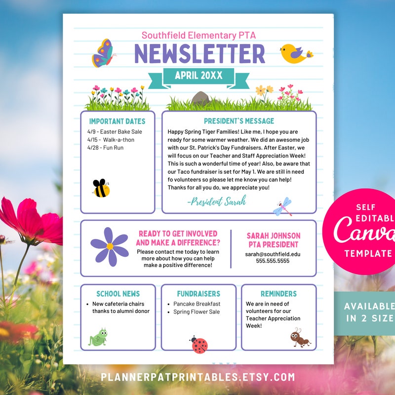Newsletter Template - Etsy