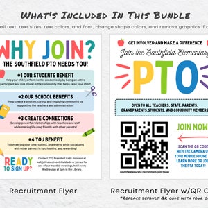 Editable PTO Recruitment Kit Includes Why Join the PTO Flyers, Events ...