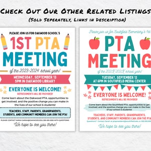 Editable July PTO PTA Meeting Flyer Template, Summer Meeting Reminder ...