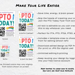 Editable Join the PTO Today Flyer Template, QR Code PTA Recruitment ...