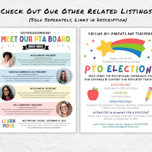 Editable PTO PTA Elections Flyer Template: Canva School Looking for ...
