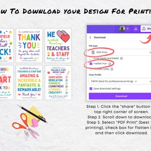 Editable School Appreciation Poster Bundle for Teacher & Staff ...