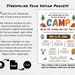 Editable Camp Theme Teacher & Staff Appreciation Day Camping Itinerary ...