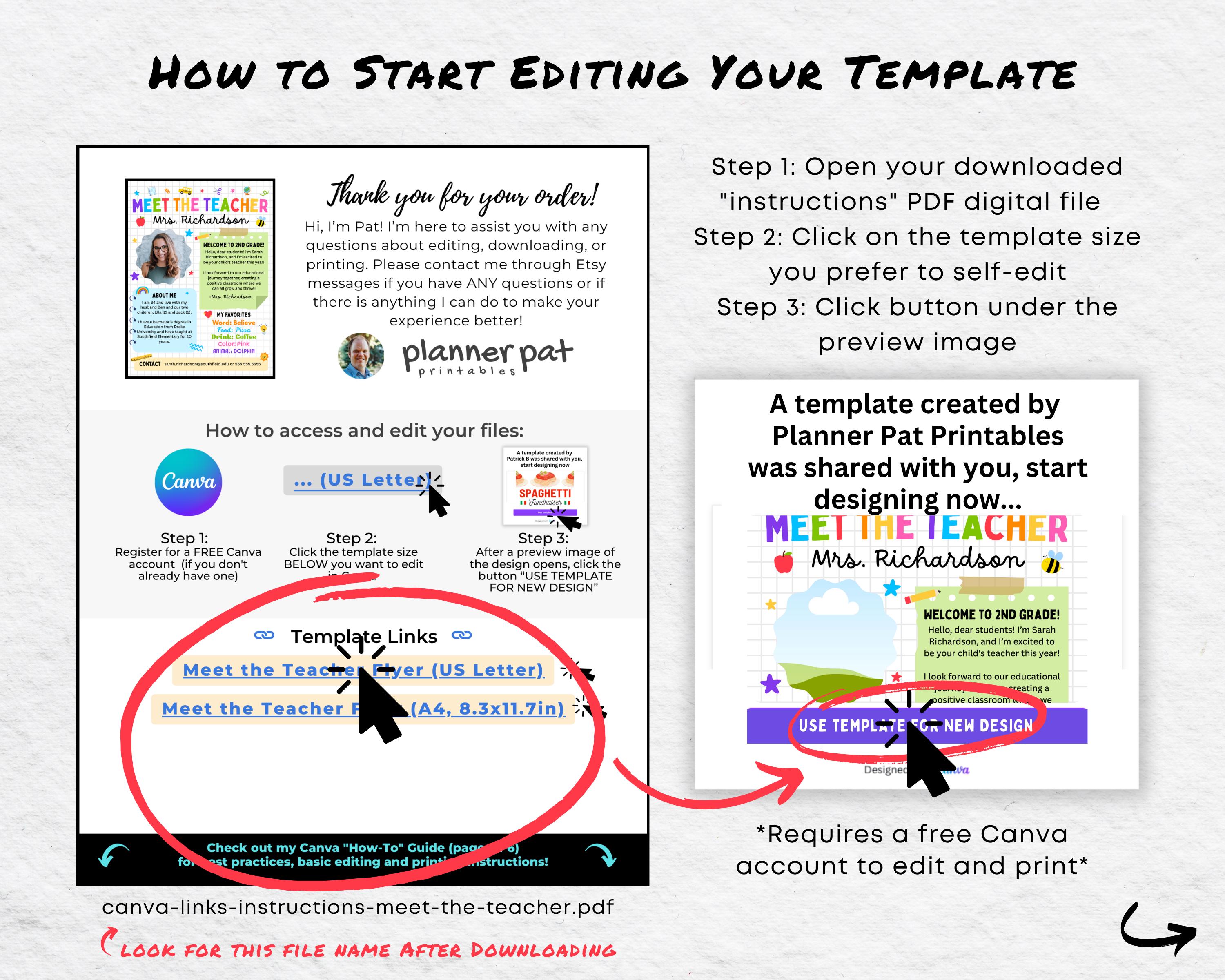 Editable Meet the Teacher Template: Back to School Newsletter (canva ...