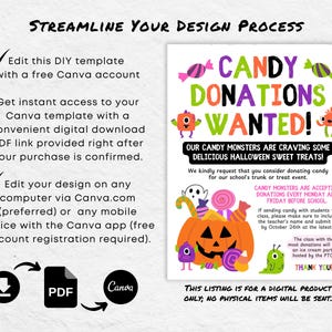 Editable Candy Donation Flyer Template: Trunk or Treat (canva, Digital ...