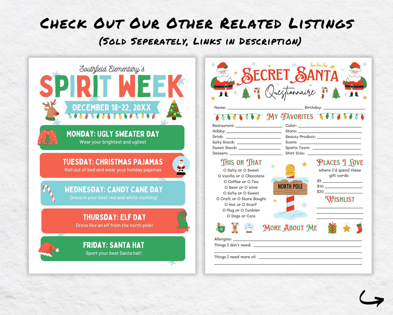 Editable Christmas Class Party Invite, Elementary School Flyer Template ...